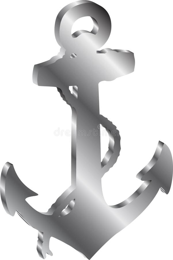 Anchor stencil vector stock vector. Illustration of metal - 33175127