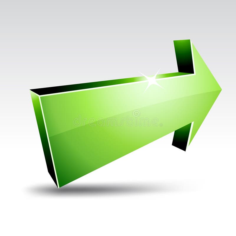 3d arrow. stock vector. Illustration of futuristic, luminous - 13478986