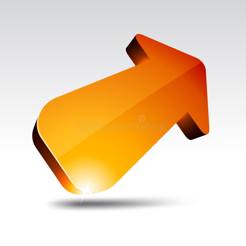 3d arrow. stock vector. Illustration of arrow, reflective - 14654581