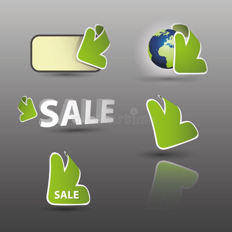 3D Arrow Labels stock vector. Illustration of design - 20485149