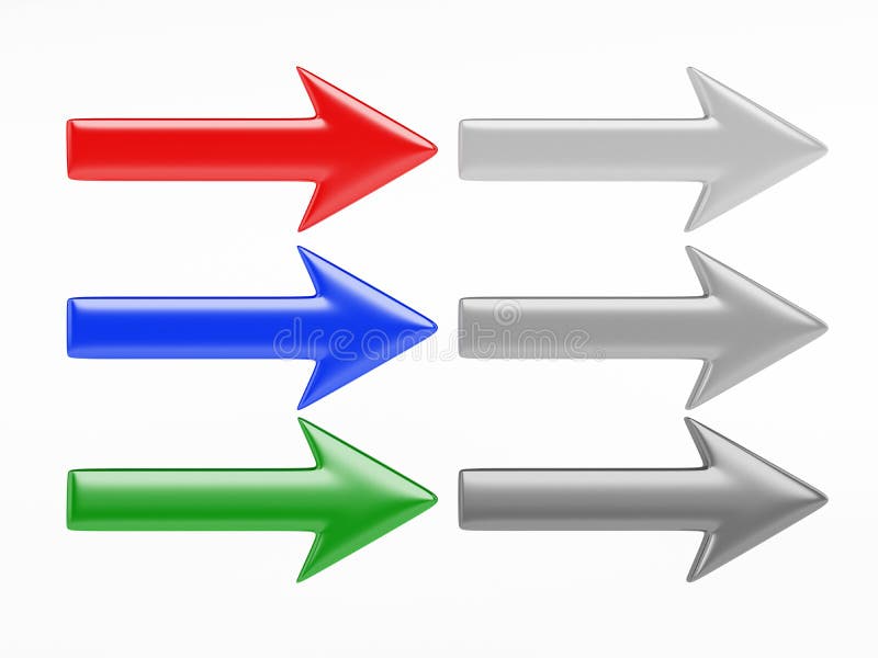 3D Arrow Signs stock illustration. Illustration of rotated - 18076628