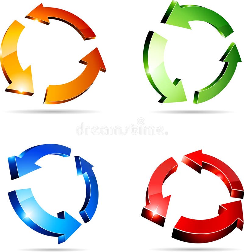 3d arrows. stock vector. Illustration of collection, luminous - 10232969