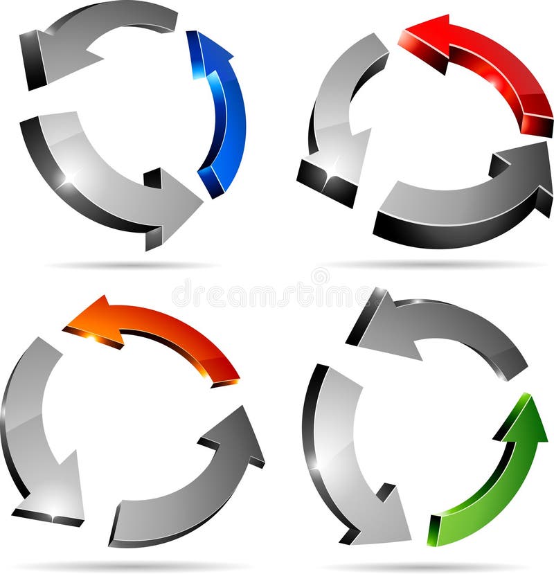 3d arrows. stock vector. Illustration of futuristic, gray - 11908546