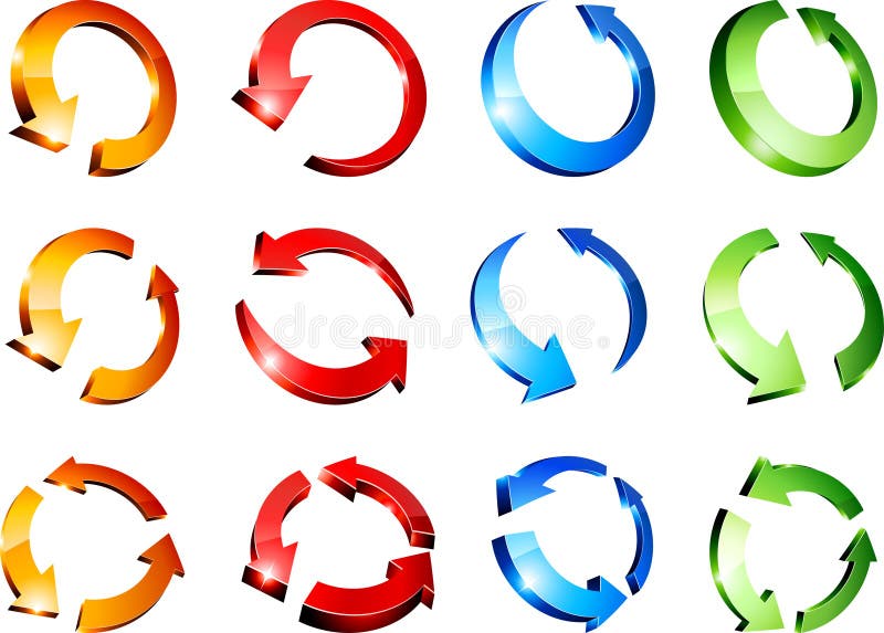 3d arrows. stock vector. Illustration of system, motion - 10388238