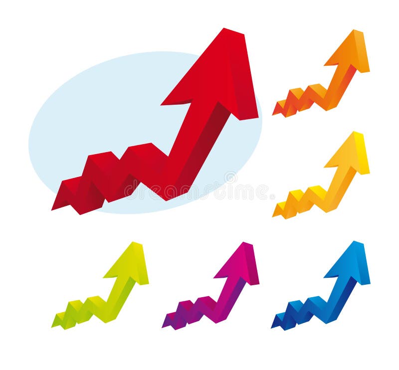 Increase decrease Icons stock illustration. Illustration of brilliant - 33838931