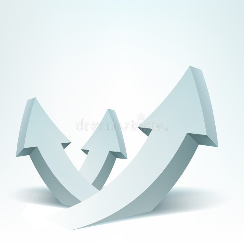 3d arrows stock vector. Illustration of marketing, presentation - 25346923