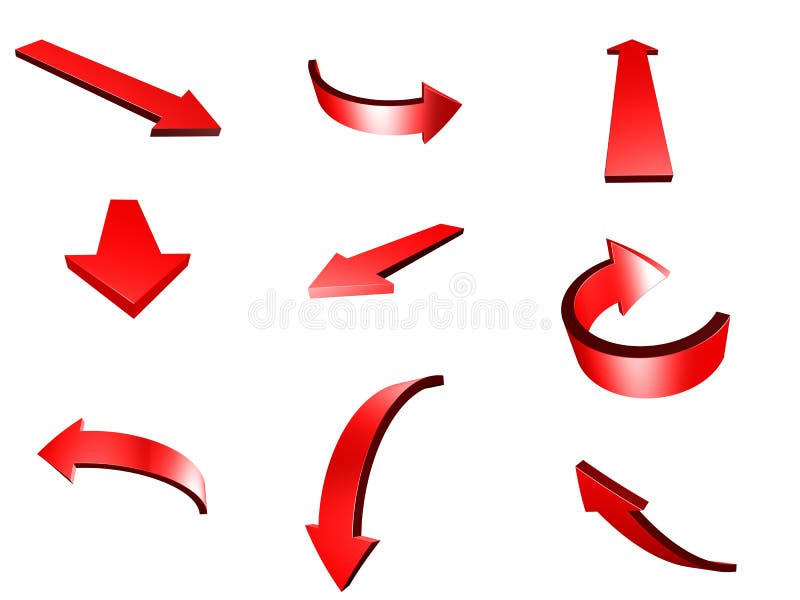 3d arrows stock illustration. Illustration of arrow, symbol - 2809843