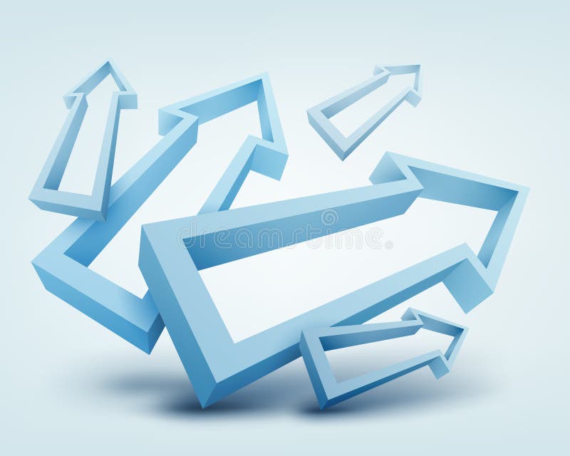 3d arrows stock vector. Illustration of shadow, concept - 28125746