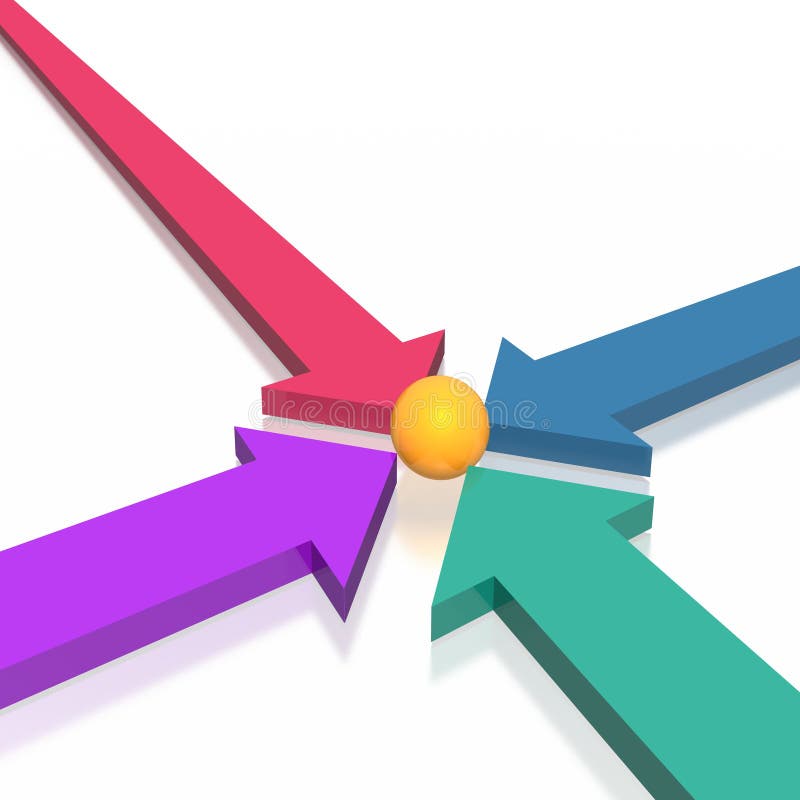 3D arrows stock illustration. Illustration of diversity - 4380855