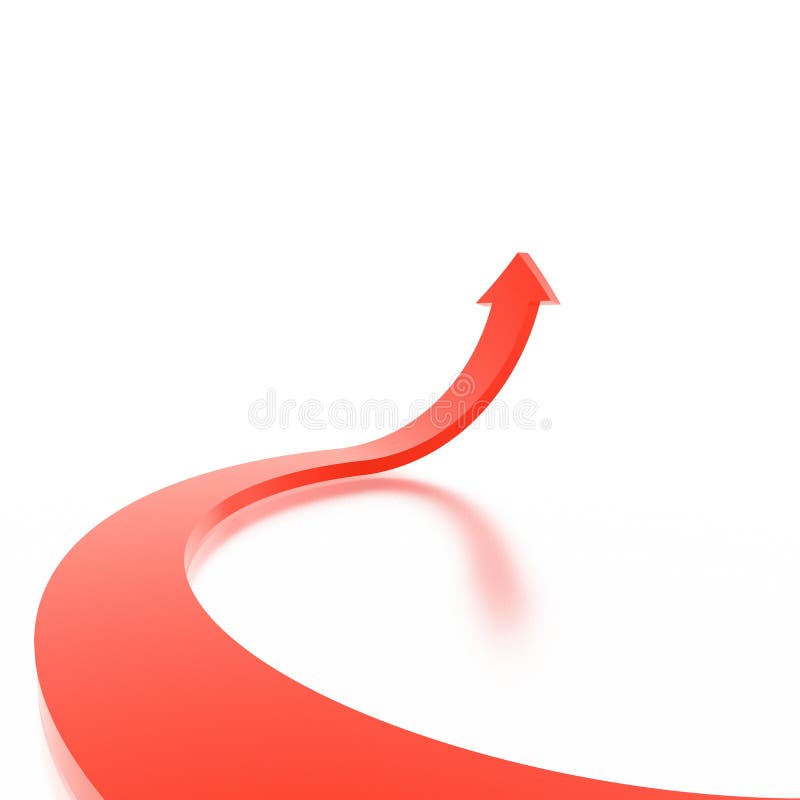 3d Rising Upward Arrows Forming Growth Arrow Stock Illustration ...