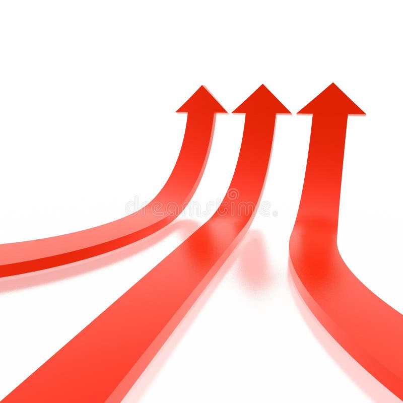 Ascending Arrows stock illustration. Illustration of ascend - 12596524