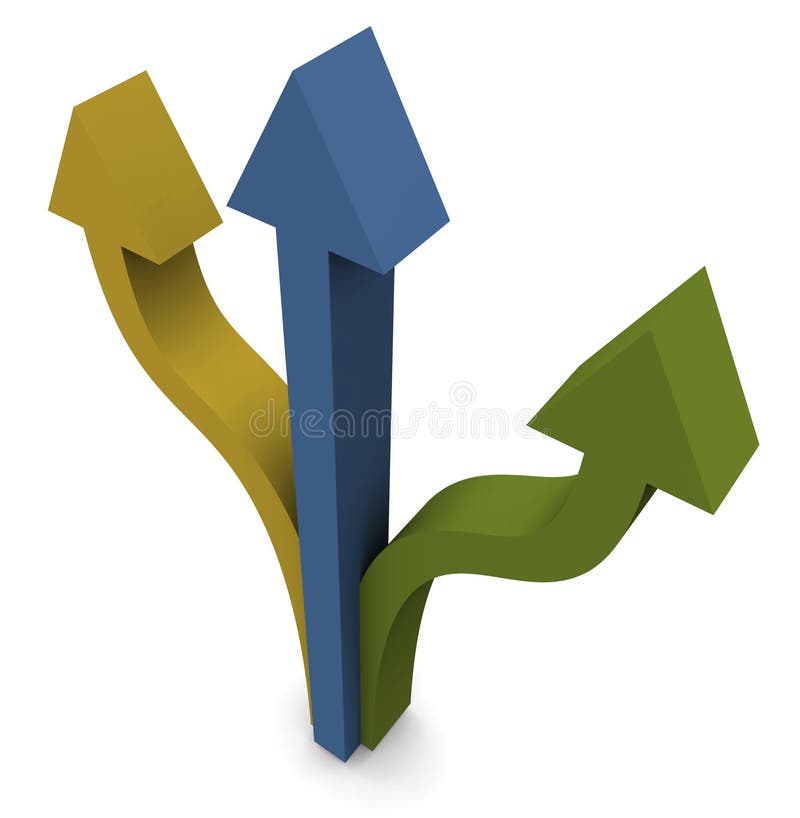 3D Arrows stock illustration. Illustration of close, isolated - 6494210