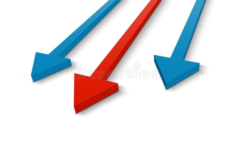 3d arrows race stock illustration. Illustration of arrow - 11436371