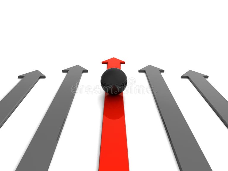 3d arrows racing stock illustration. Illustration of render - 12834092