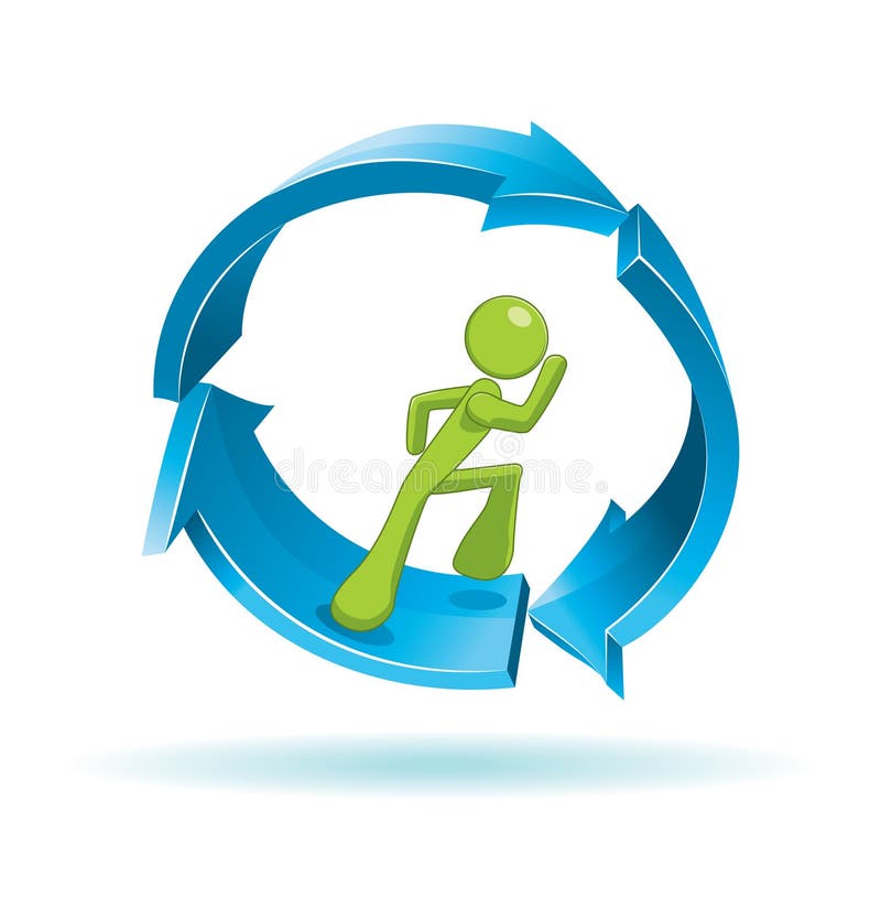 3D arrows with man symbol stock vector. Illustration of diversity ...