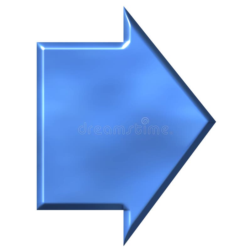 3D Azure Arrow stock illustration. Illustration of funky - 3300935