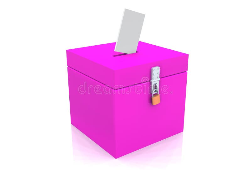 3D Ballot Box red 02 stock illustration. Illustration of closed - 18394388