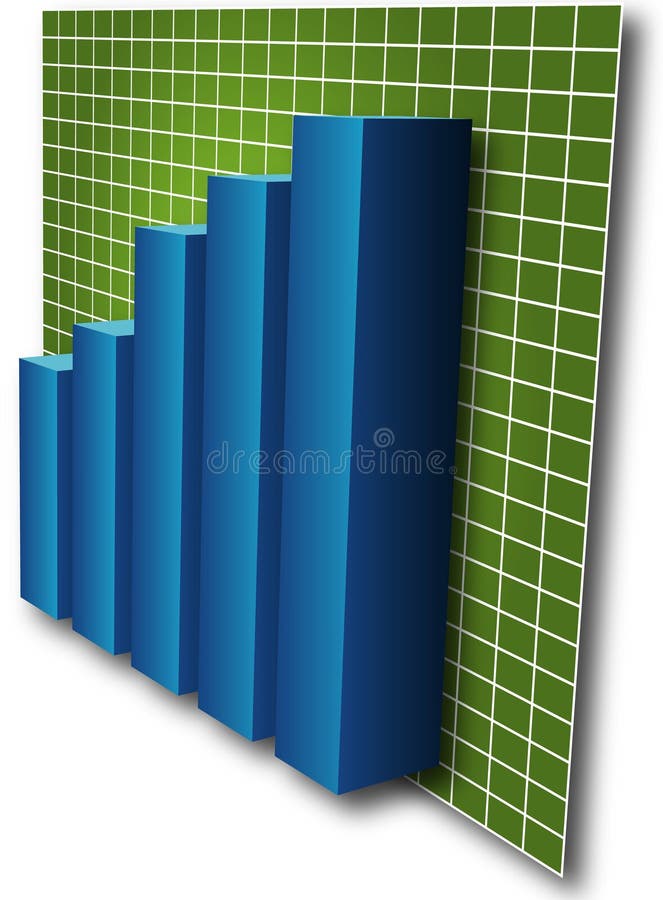Chart line3d up stock illustration. Illustration of graphs - 96141