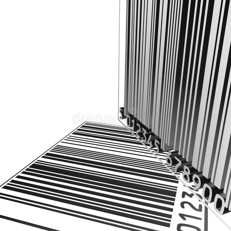 3D barcode backgound stock illustration. Illustration of shipping ...