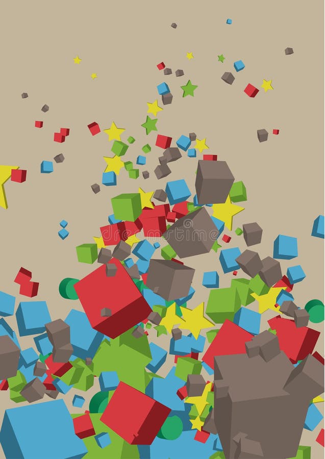 3d Basic Shapes Composition Stock Vector - Illustration of vector ...