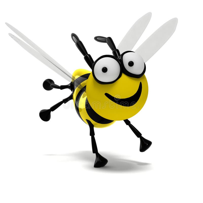 3D bee stock illustration. Illustration of smile, buzz - 11509883