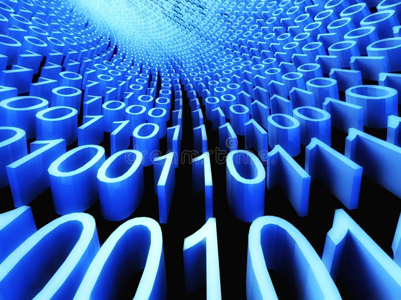 Binary digital city stock illustration. Illustration of blue - 19409713