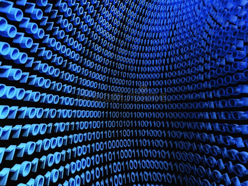 Binary digital city stock illustration. Illustration of blue - 19409713