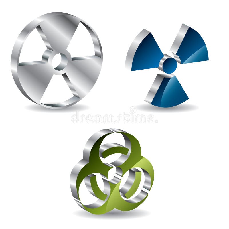 Bio hazard metallic sign stock illustration. Illustration of biology ...