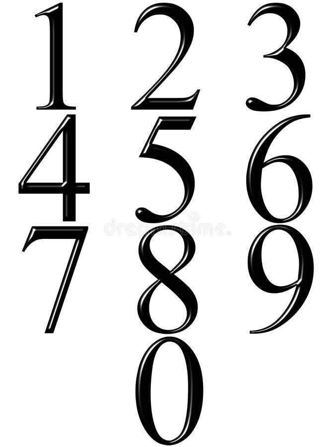 Numbers Clipart Black White Stock Illustrations – 615 Numbers Clipart ...