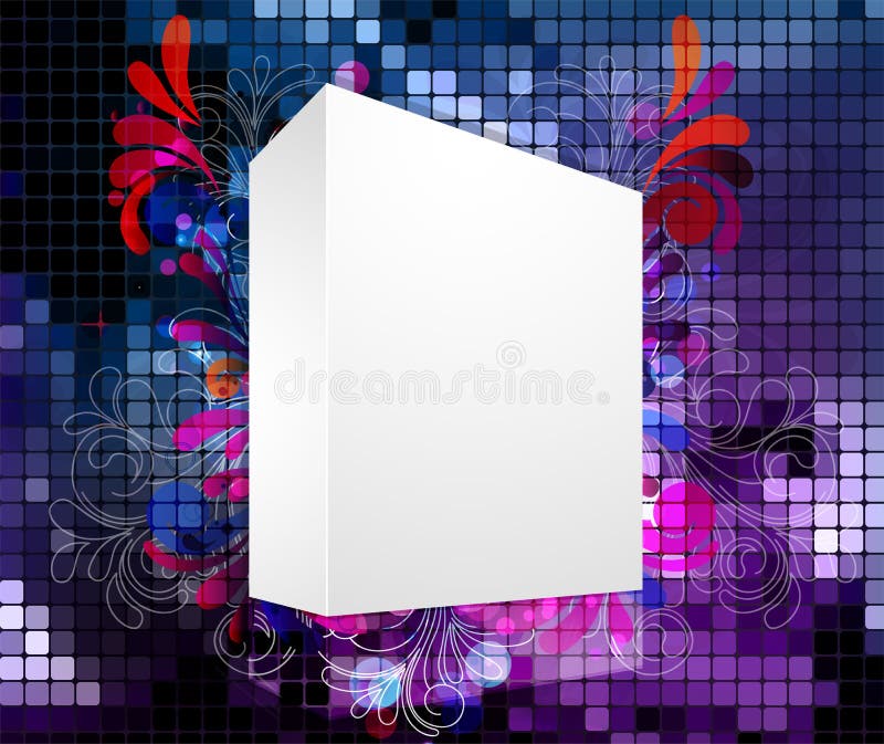 3d Blanck Box with Abstract Background Stock Vector - Illustration of ...