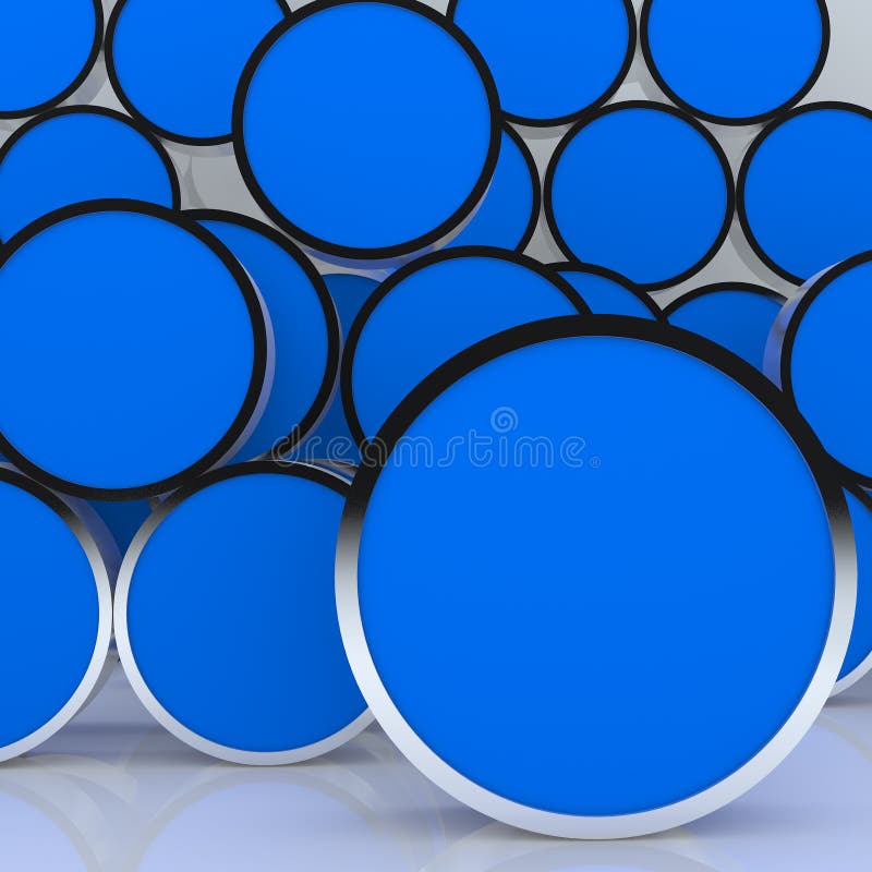 3D Blank Abstract Blue Rounded Box Display Stock Photo - Image of ...