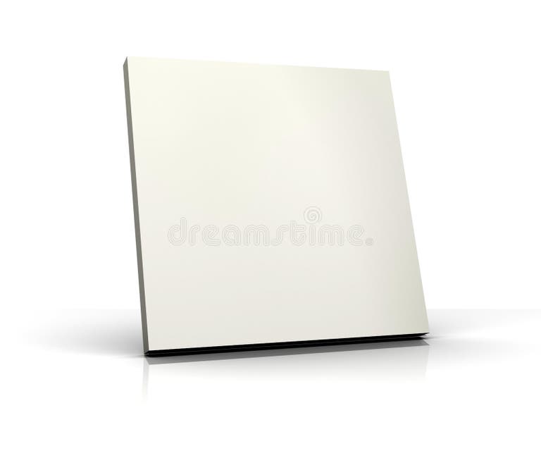 3d Blank Board Isolated on White Stock Illustration - Illustration of ...
