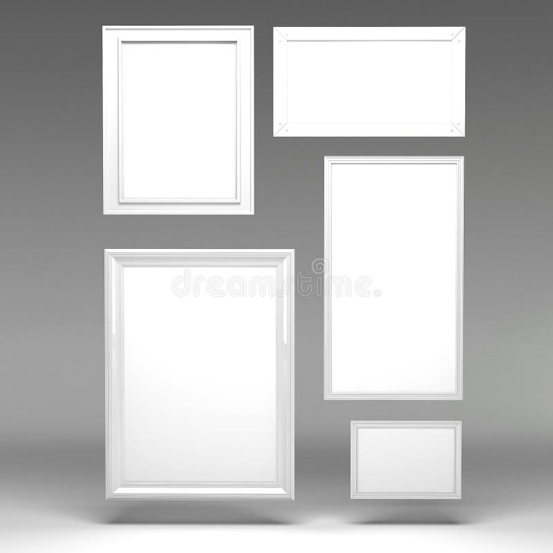 3d blank frames stock illustration. Illustration of gray - 37044178