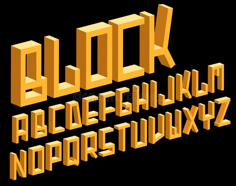 Building Block Font Stock Illustrations – 1,108 Building Block Font ...