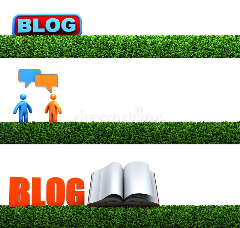 3D Blog headers stock illustration. Illustration of information - 15962011