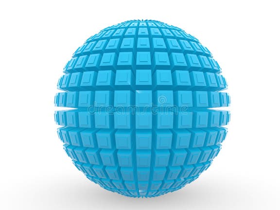 3d blue ball stock illustration. Illustration of planet - 29489413