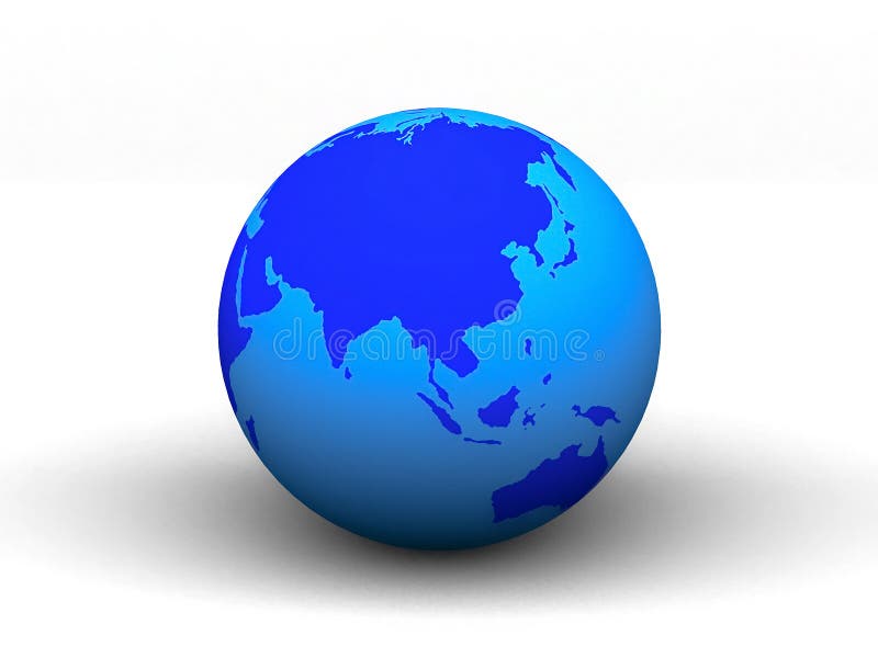3D blue earth stock illustration. Illustration of generated - 7274450