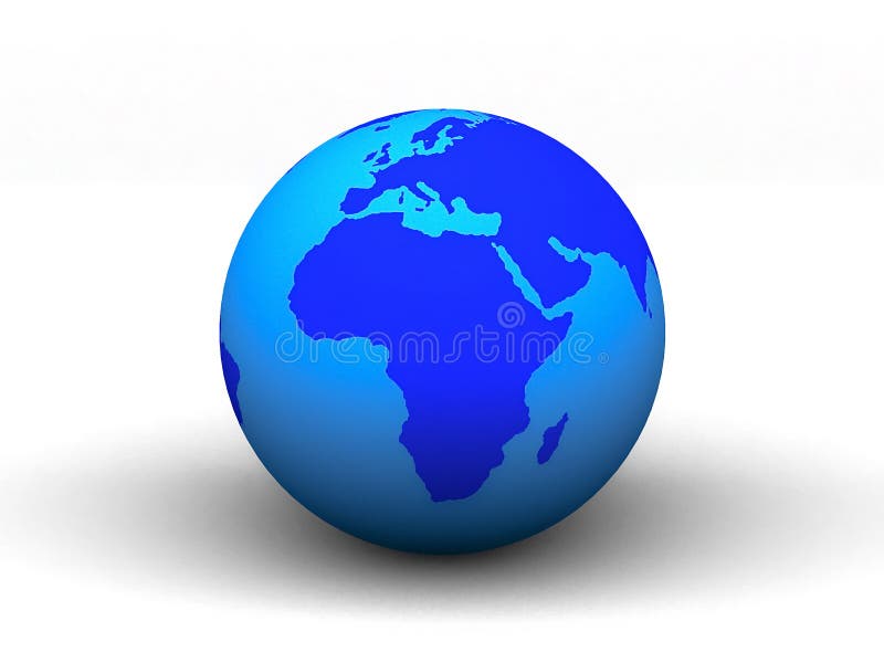 3D blue earth stock illustration. Illustration of travel - 7274451