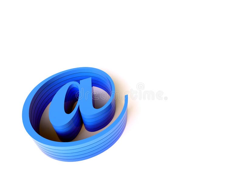 Blue email symbol stock illustration. Illustration of email - 17303835