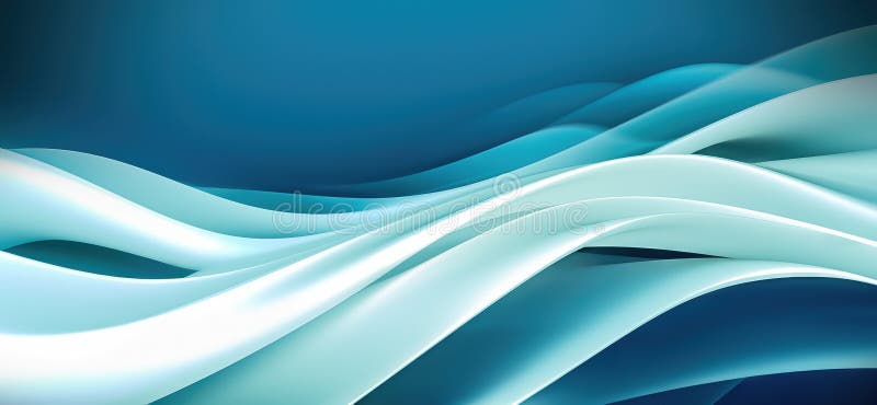 Wavy Shapes in Pastel Colors, 3D Render Stock Illustration ...