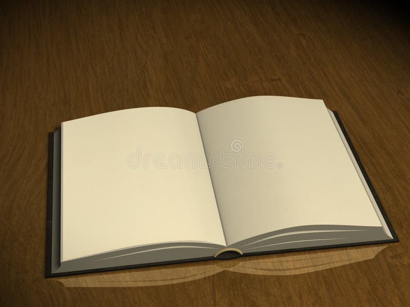 3d book with empty pages stock image. Image of page, library - 5701891