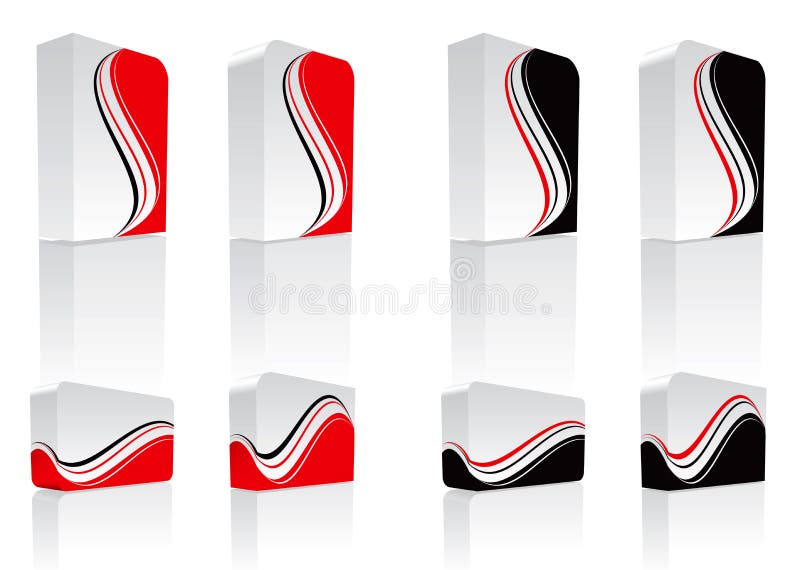 3D box icon set stock vector. Illustration of product - 22103306