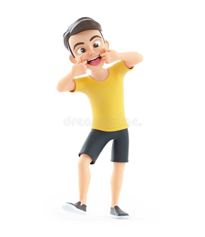 Boy Making Funny Face Stock Illustrations – 526 Boy Making Funny Face ...