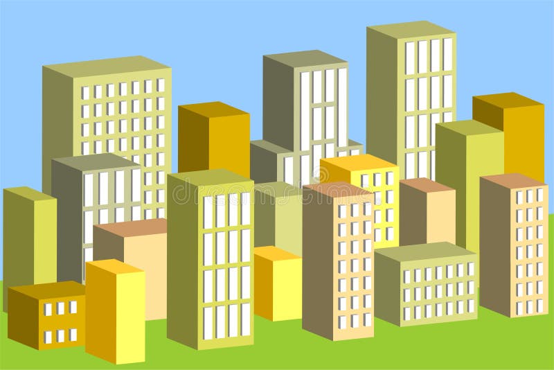 3d buildings stock illustration. Illustration of offices - 649928