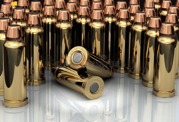 3D Bullets stock illustration. Illustration of caliber - 6698794