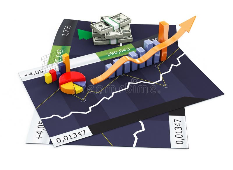 3d business chart stock illustration. Illustration of expense - 19844444