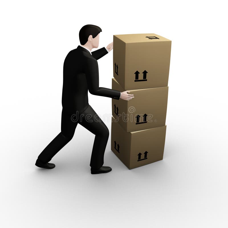 3d boxes stock illustration. Illustration of people, company - 8229080