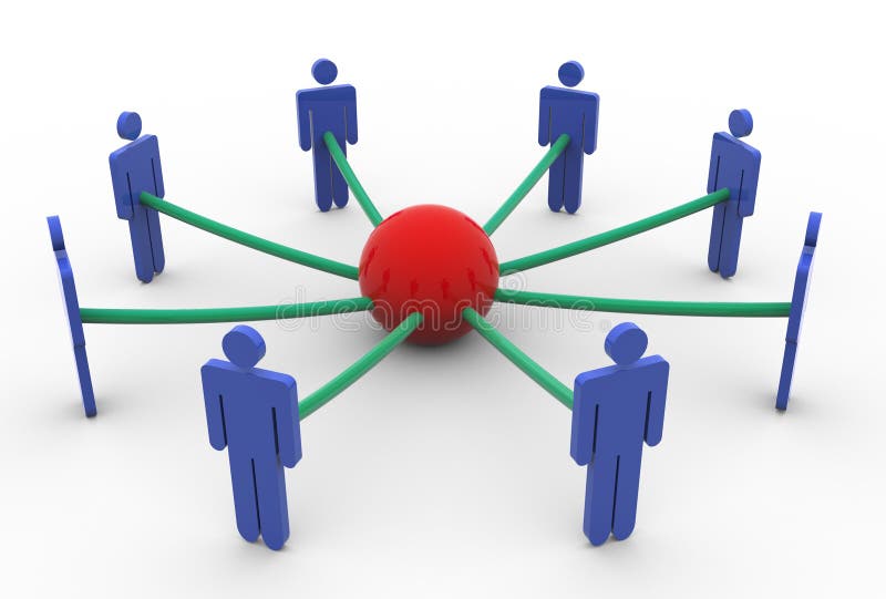 3d social network concept stock illustration. Illustration of ...