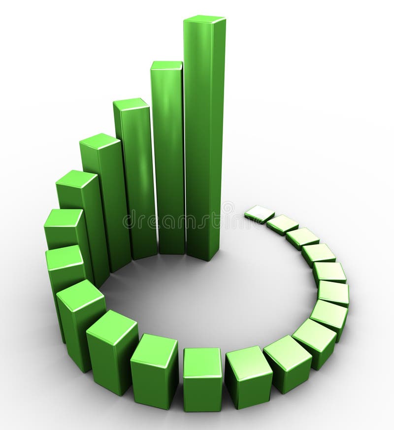 3d business stats stock illustration. Illustration of forecast - 22827691