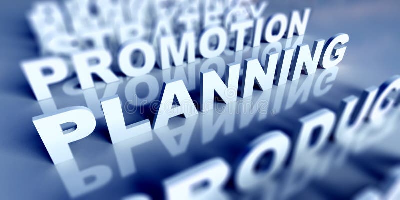 3d Business Text Table and Planning Stock Illustration - Illustration ...